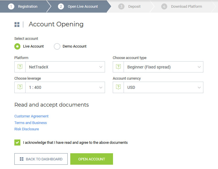 Opening a Real Account | IFCM